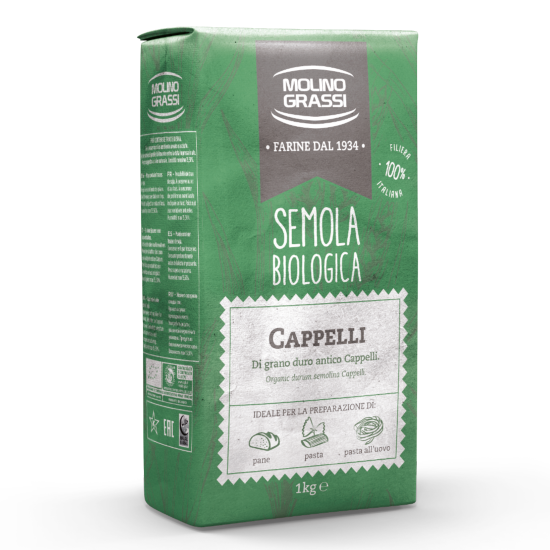 Farina Biologica Cappelli (1 kg) - Molino Grassi