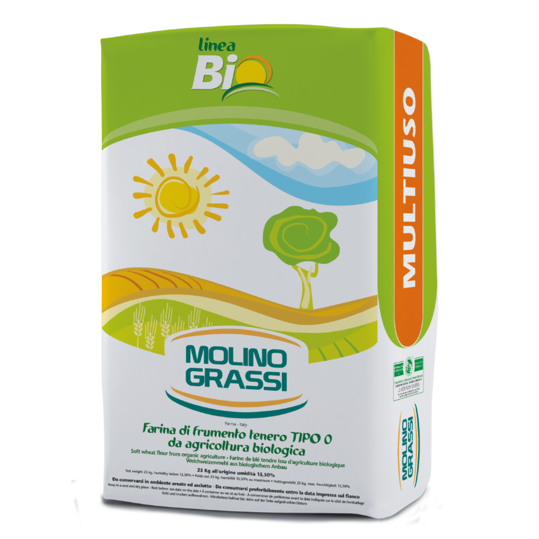Farina Biologica 0 Multiuso (25 kg) - Molino Grassi