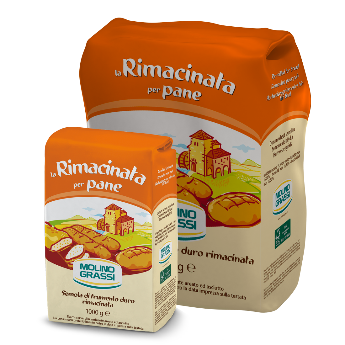 Semola Rimacinata per Pane (1/5 kg) - Molino Grassi